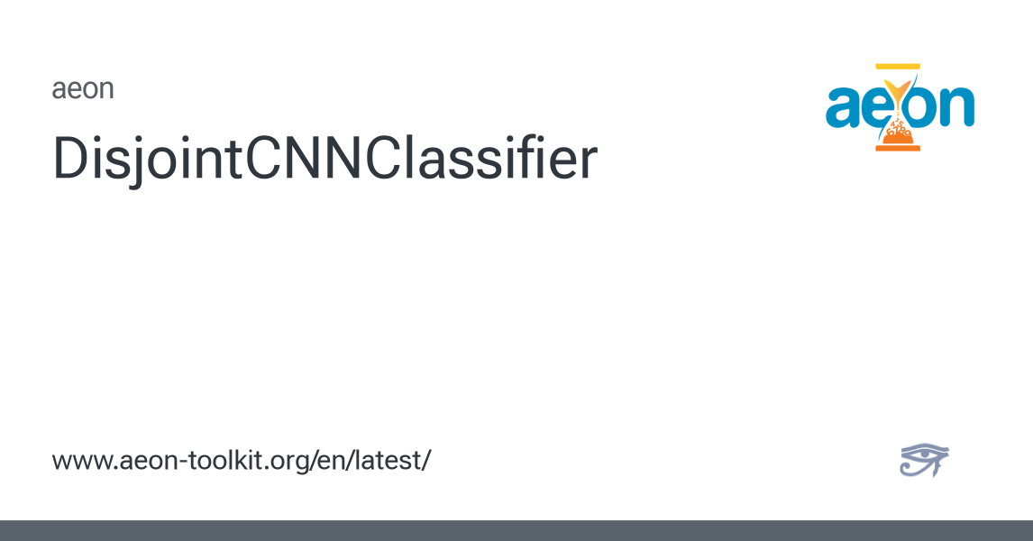 DisjointCNNClassifier - aeon 1.4.0 documentation