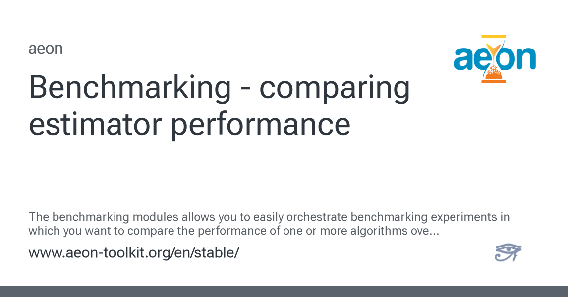 Benchmarking - comparing estimator performance - aeon 1.4.0 documentation