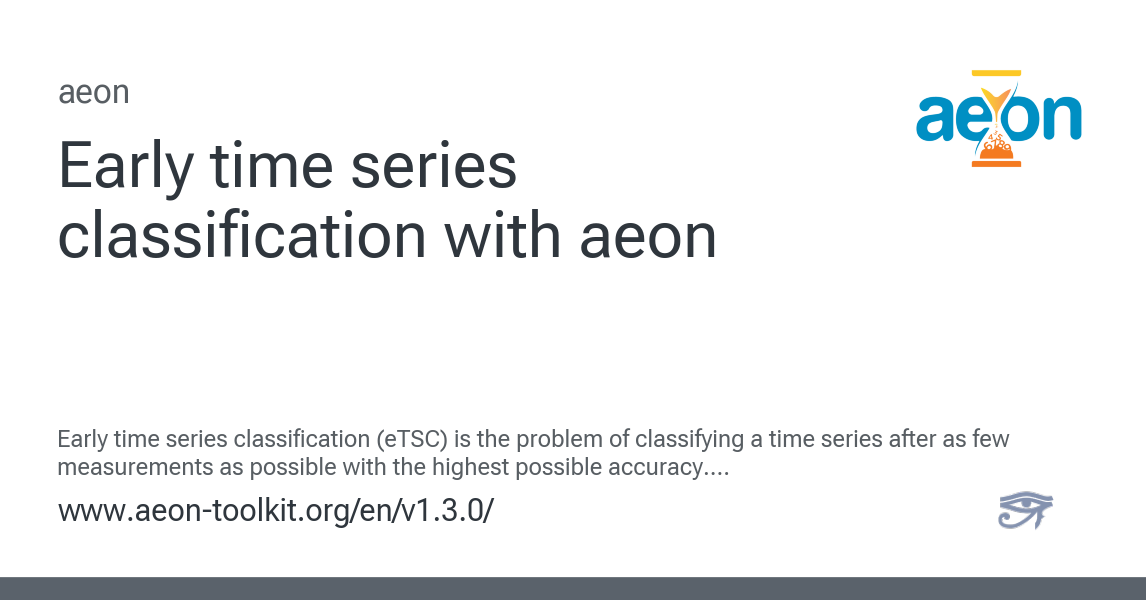 Early time series classification with aeon - aeon 1.3.0 documentation