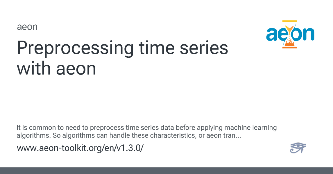 Preprocessing time series with aeon - aeon 1.3.0 documentation
